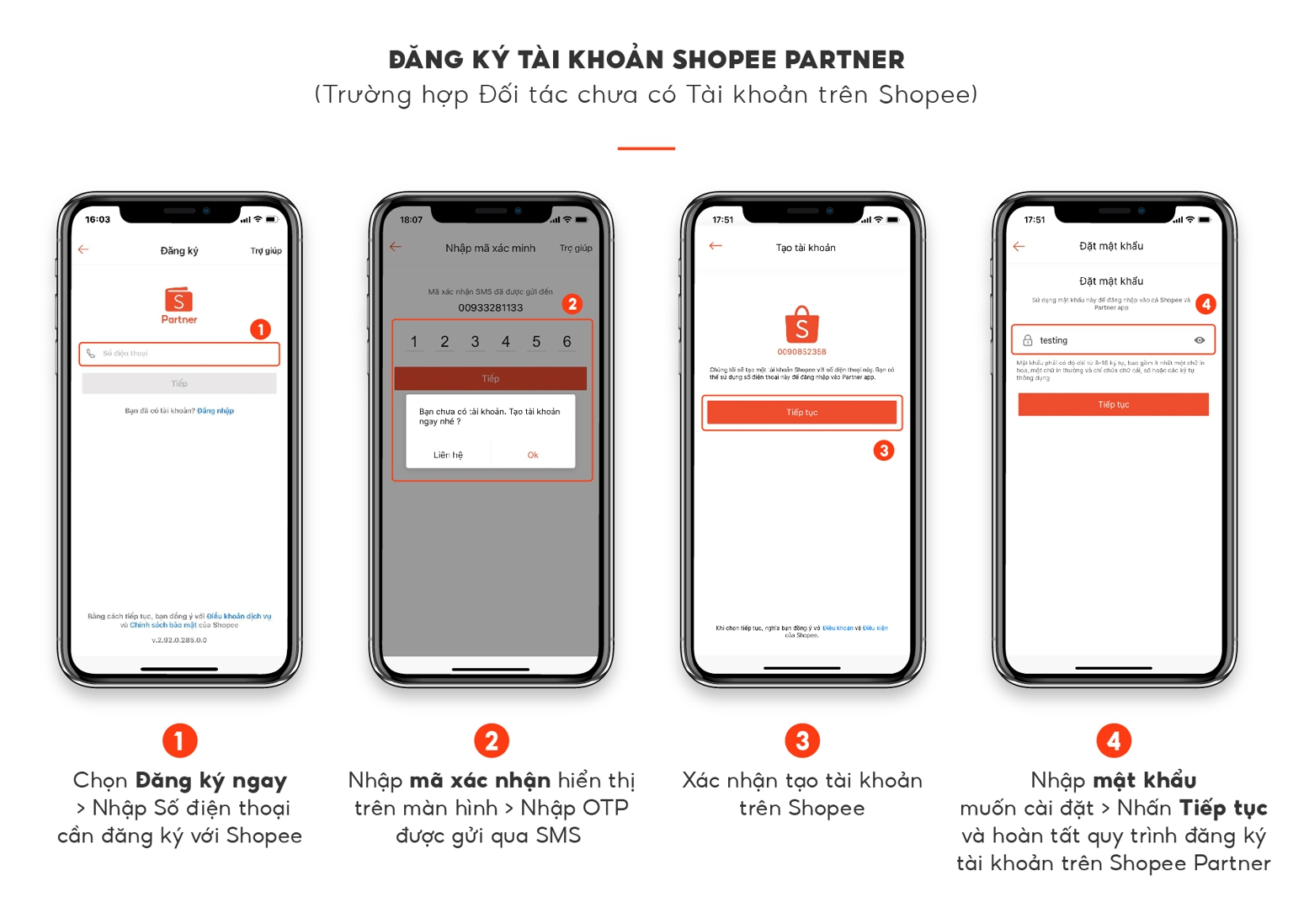 Hướng dẫn đăng ký quán mới ShopeeFood qua Ứng dụng Shopee Partner